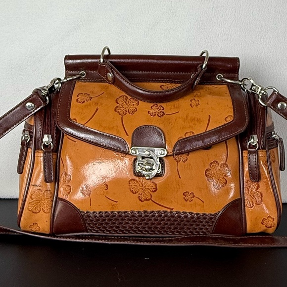 Marc Chantal | Bags | Marc Chantal Mc Vintage Embossed Leather Bag ...